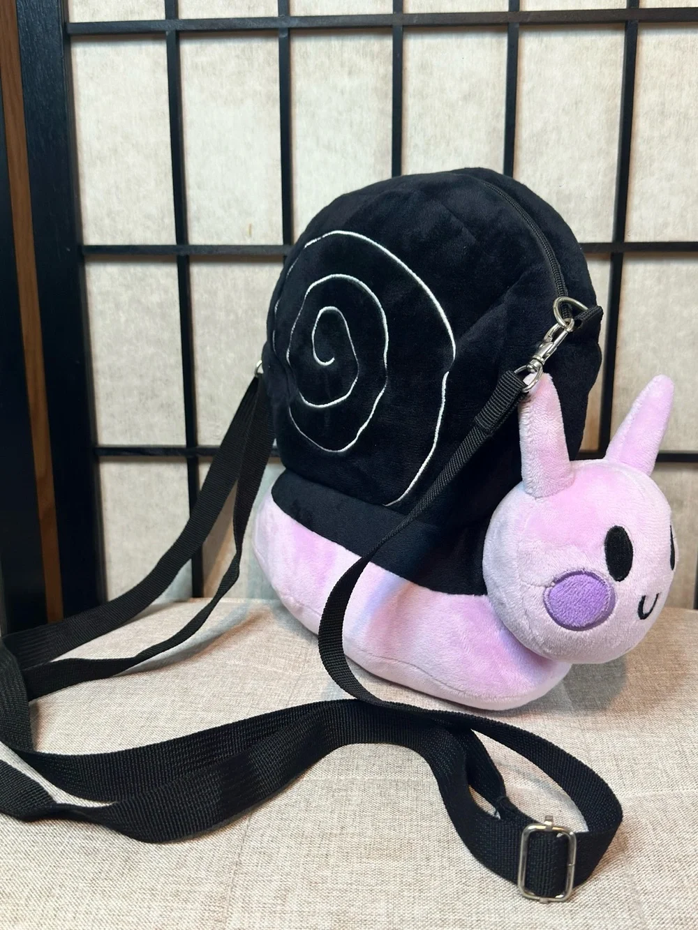 Bags | Mar De Luna Arts Black And Purple Snurse Snail Crossbody Bag ...